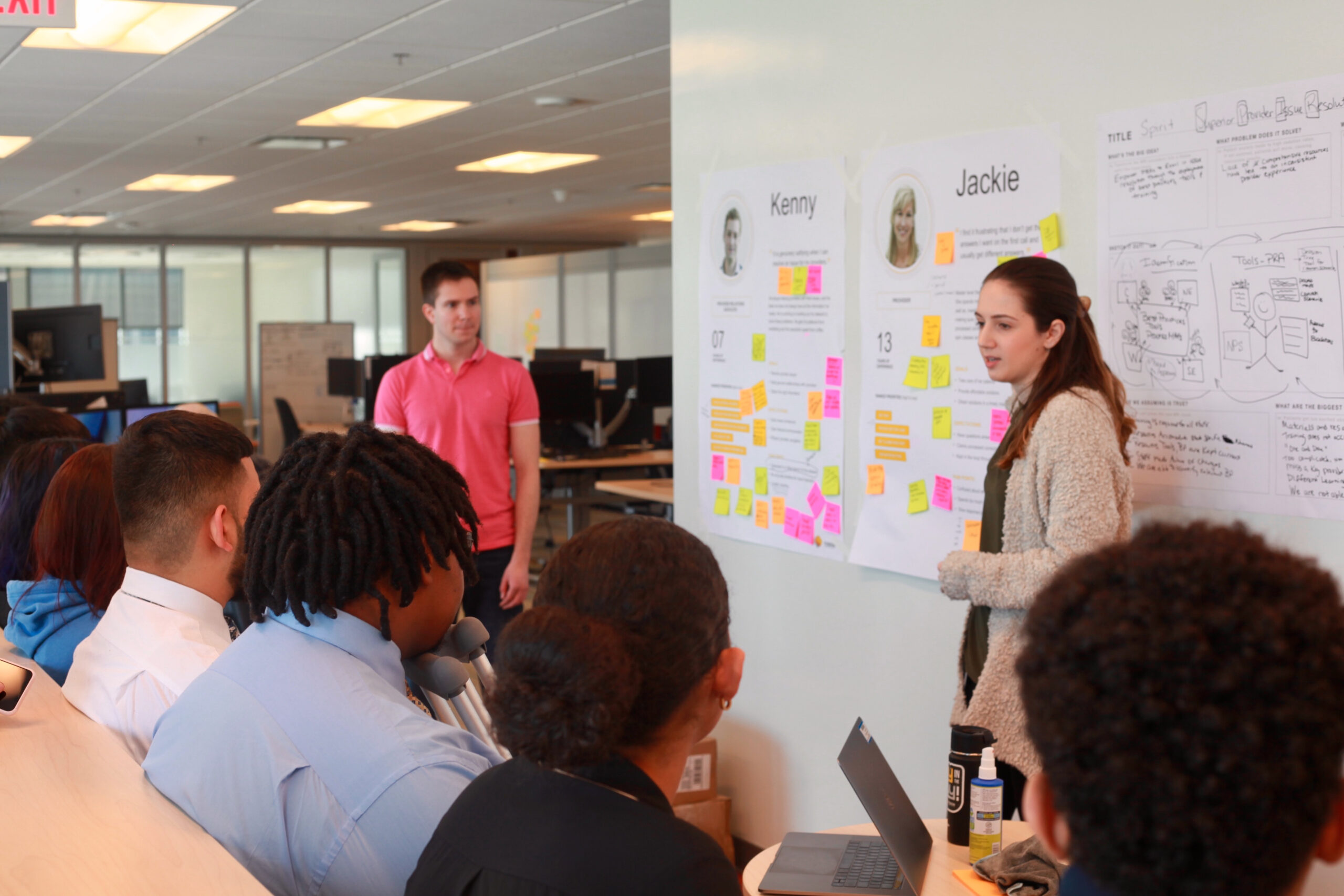 Students participate in a job shadow with Optum in Boston, MA. 2019 - NAF